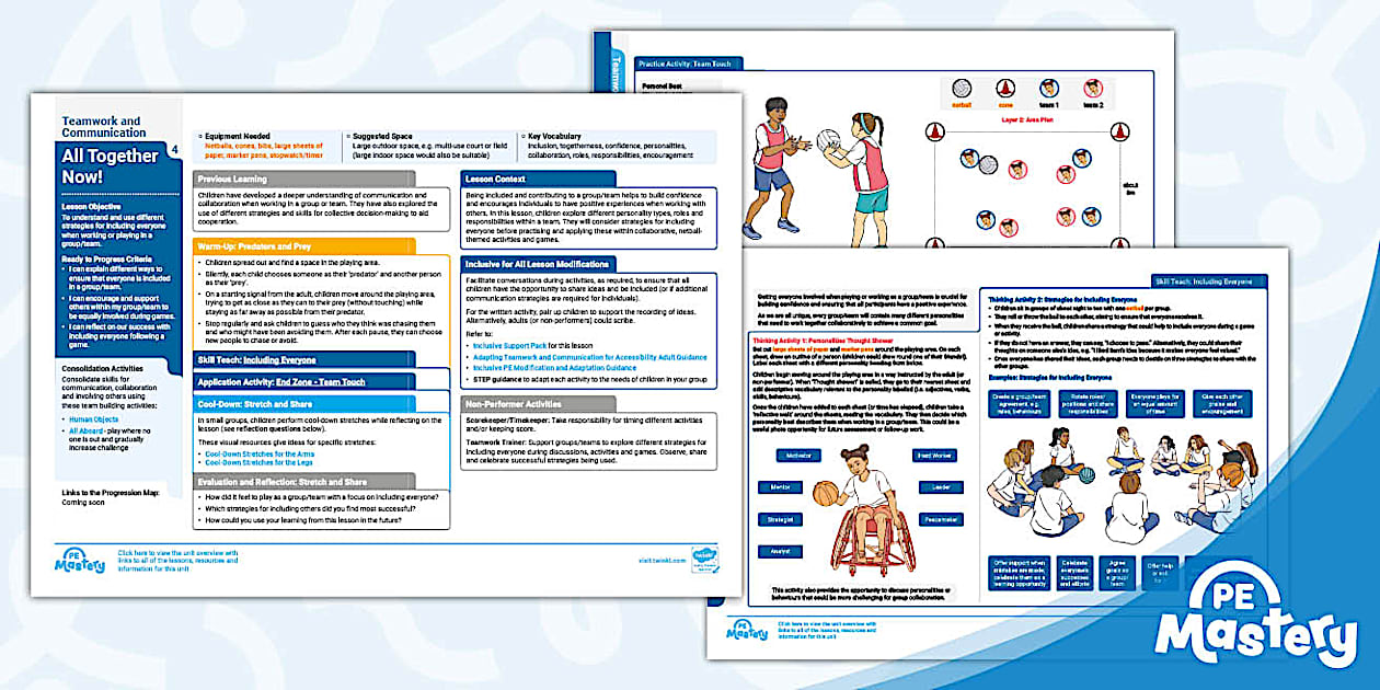 PE Mastery: Teamwork & Communication L4 - Inclusion