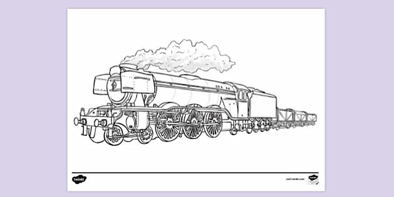 Locomotive Colouring Page | Colouring Sheets (teacher made)