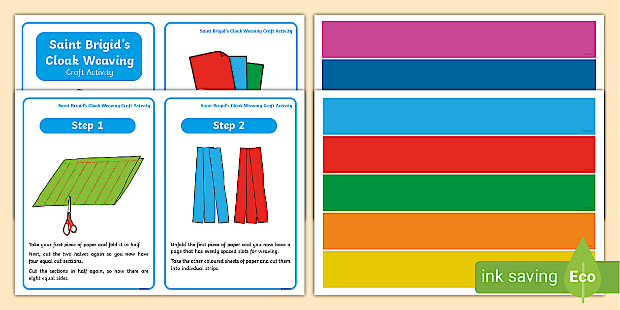 St Brigid's Cloak Weaving Craft Activity (teacher made)