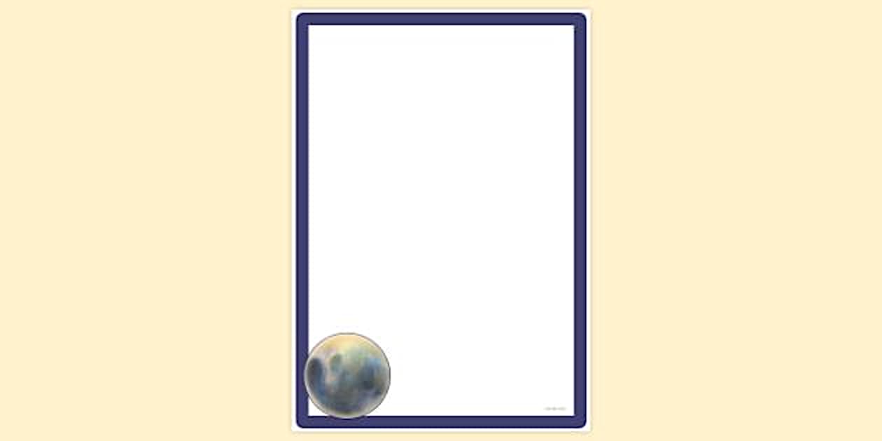 Pluto Page Border | Page Borders | Twinkl (teacher made)