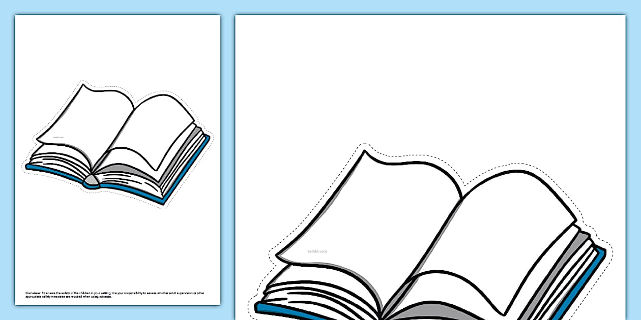 Book Emoticon Cut-Out (teacher made) - Twinkl