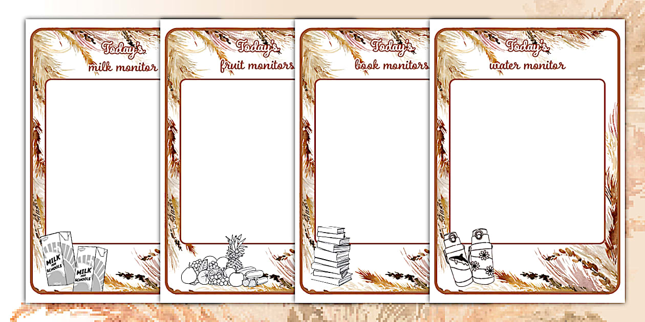 Boho Neutral Classroom Monitor Display Pack (teacher made)