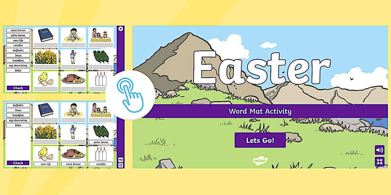 Interactive Easter Word Mat Activity | Twinkl Go! - Twinkl