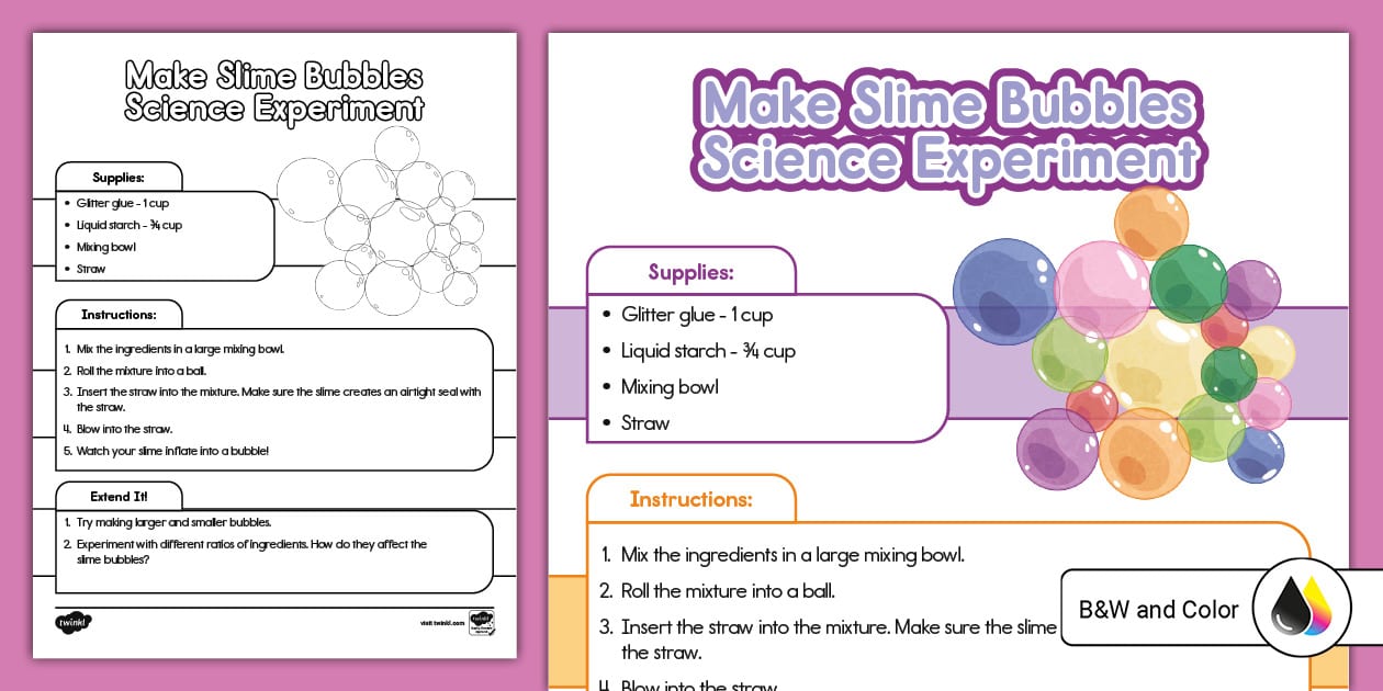 How to Make a Bubble with Slime | Science | Twinkl USA