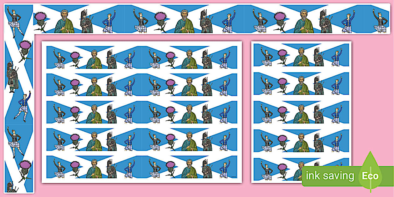 St. Andrew's Day Display Borders (teacher made) - Twinkl