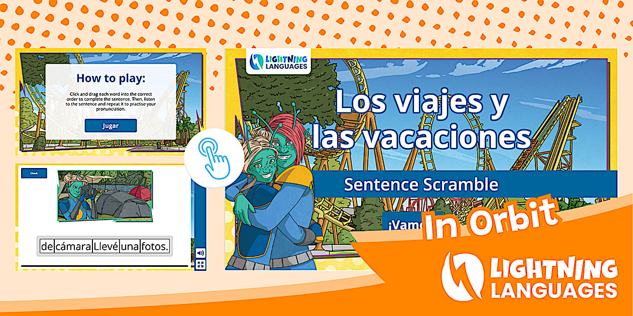 👉 Spanish Sentence Scramble Game | Interactive