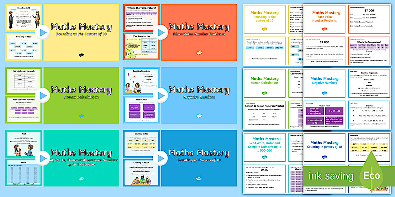 Year 5 Number & Place Value Maths Mastery - Maths Activities
