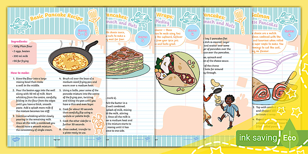 Pancake Day: Budget-Friendly Pancake Recipe Pack - Twinkl