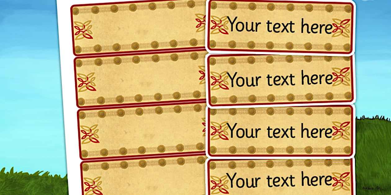 Anglo Saxon Themed Editable Labels (teacher made) - Twinkl