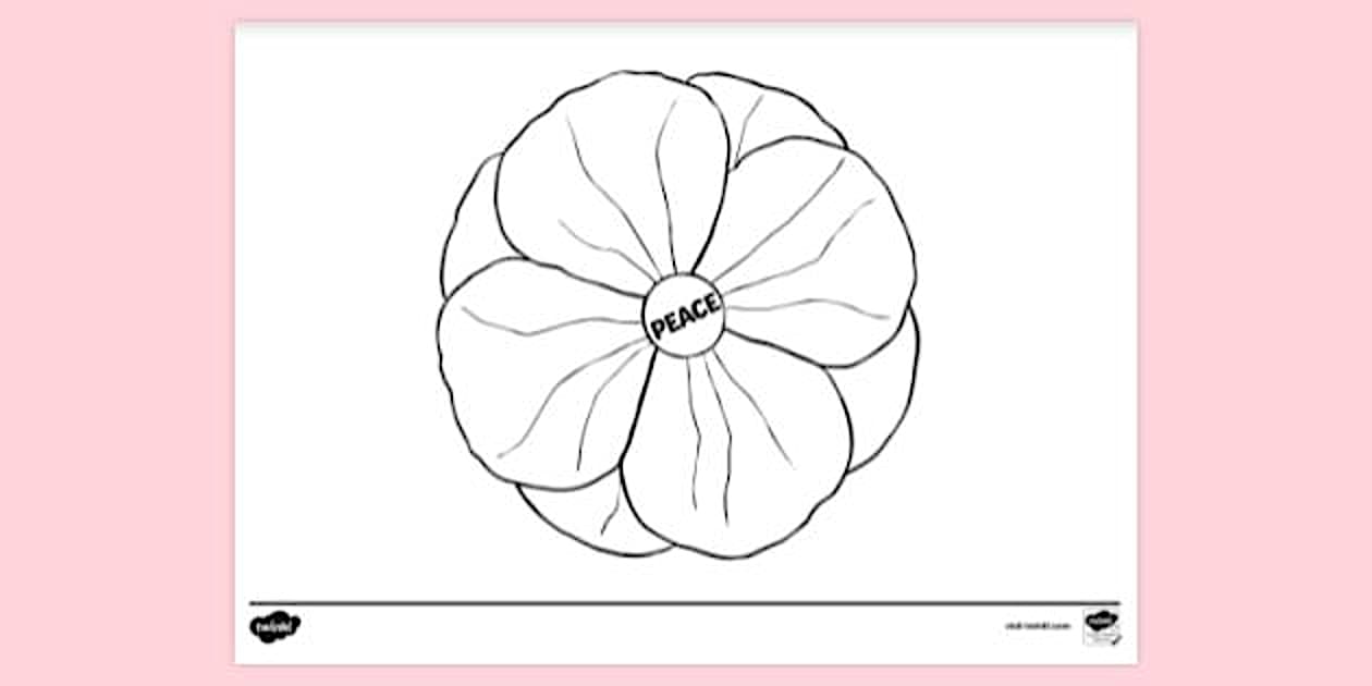 Remembrance Colouring Sheet | Colouring Sheets - Twinkl