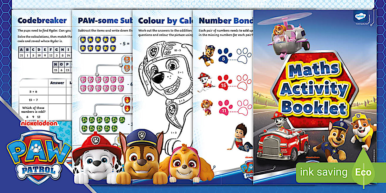 FREE! - 👉 PAW Patrol: Maths Activity Booklet [Ages 4-6]