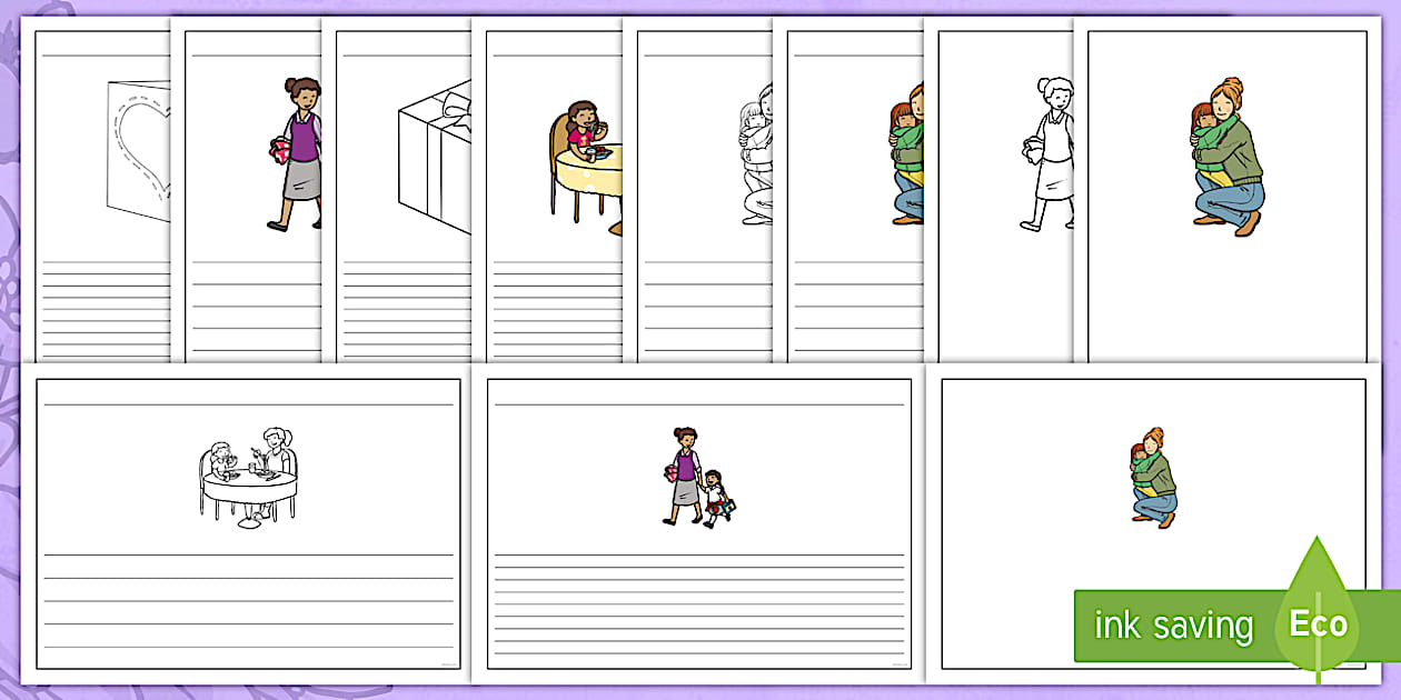 Beautiful Mother's Day Writing Frames (teacher made)