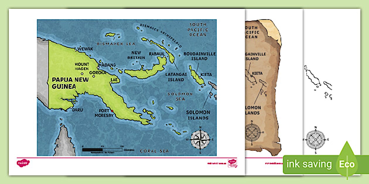 Papua New Guinea Map Pack | Papua Island Map Pack