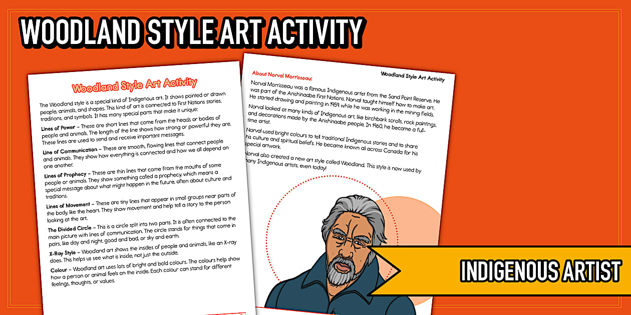 Norval Morrisseau Woodland Style Primary Art Activity