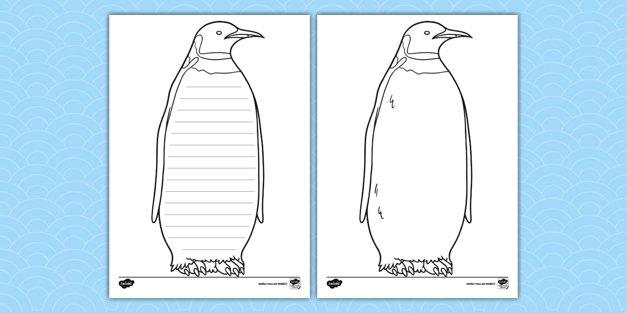 Modèle d'écriture : Un pingouin (teacher made) - Twinkl