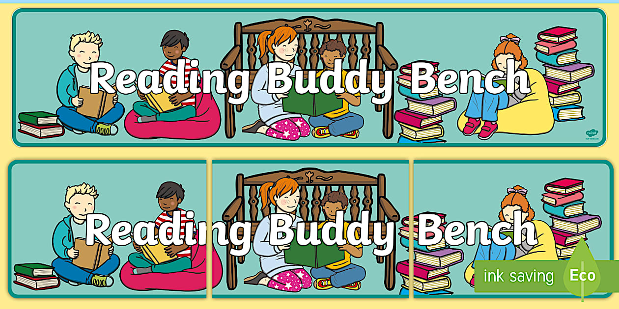 👉 Storytelling and Reading Buddy Bench Banner - Twinkl