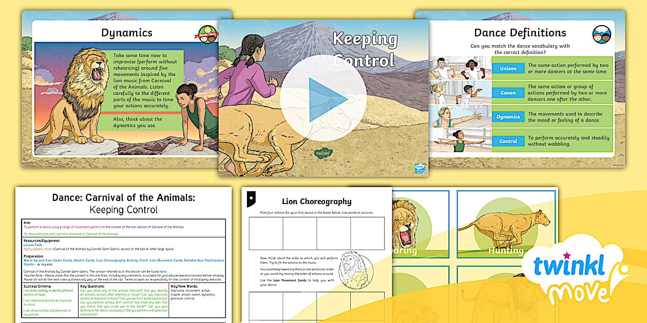 Twinkl Move PE – Year 4 Dance: Carnival of the Animals Lesson 2 – Keeping