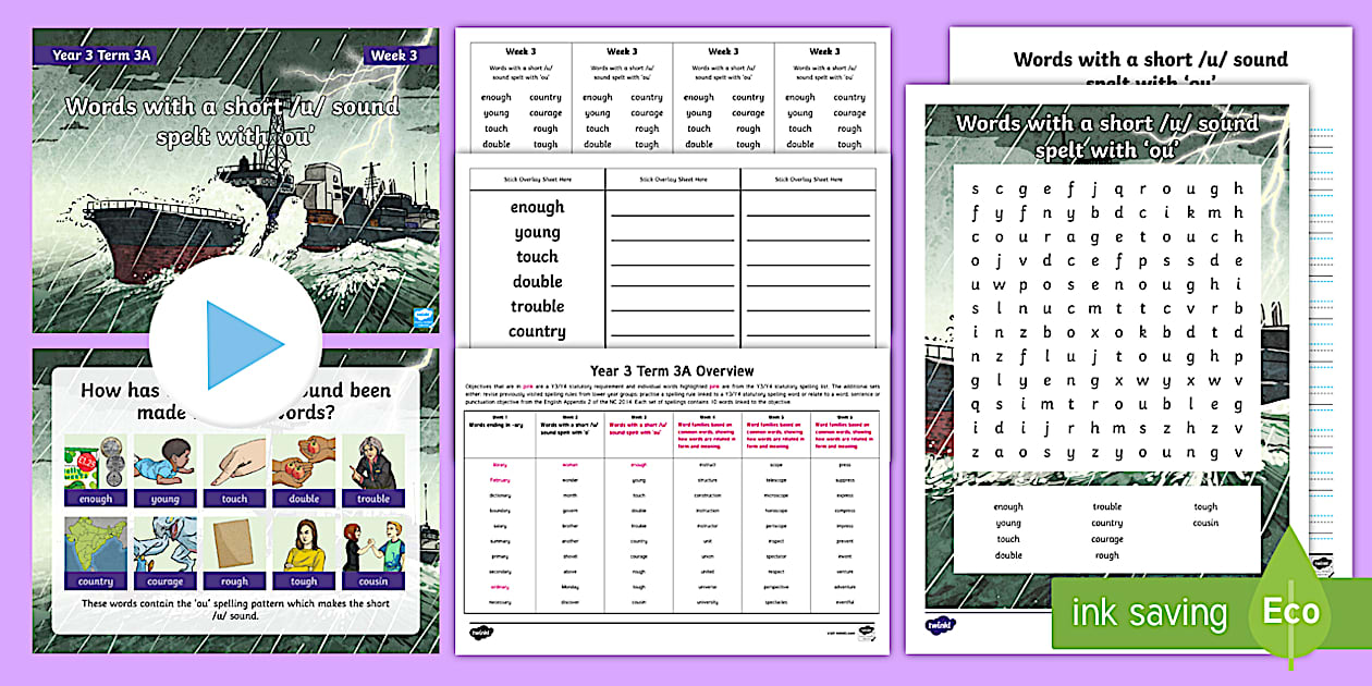 Year 3 Term 3A Week 3 Spelling Pack (teacher made) - Twinkl