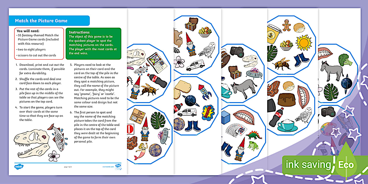 Match the Picture Game (Random) (Teacher-Made) - Twinkl