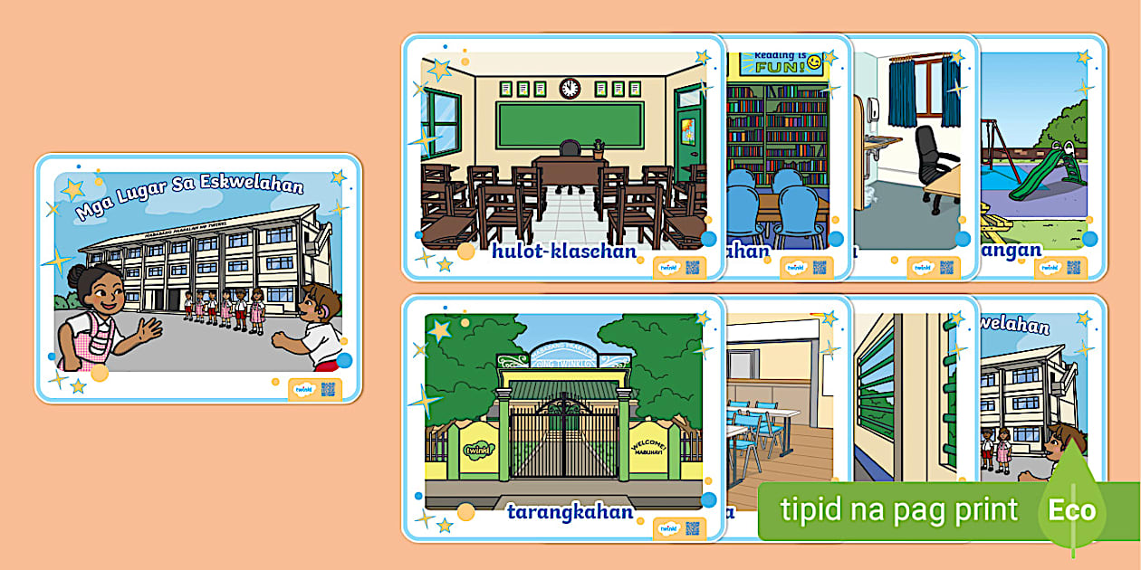 Mga Lugar Sa Loob Ng Paaralan - Hiligaynon | Twinkl - Twinkl