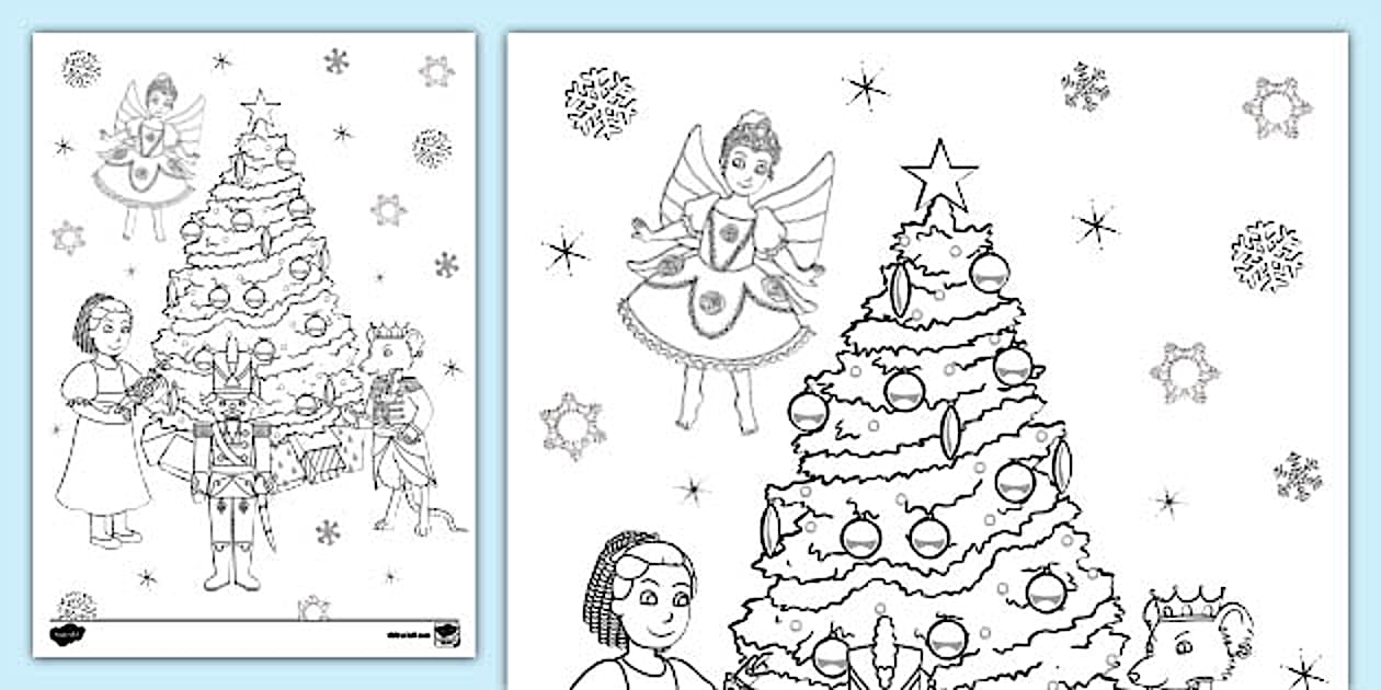 Nutcracker Colouring Page (teacher made) - Twinkl
