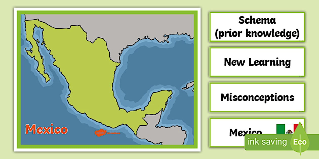 Mexico Schema Map (Teacher-Made) - Twinkl