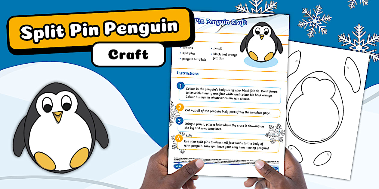 Split Pin Penguin Craft