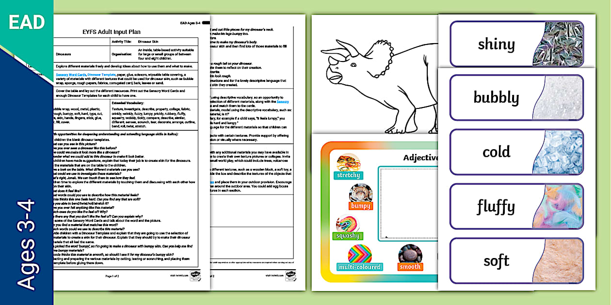 EYFS Dinosaur Skin Adult Input Plan and Resource Pack