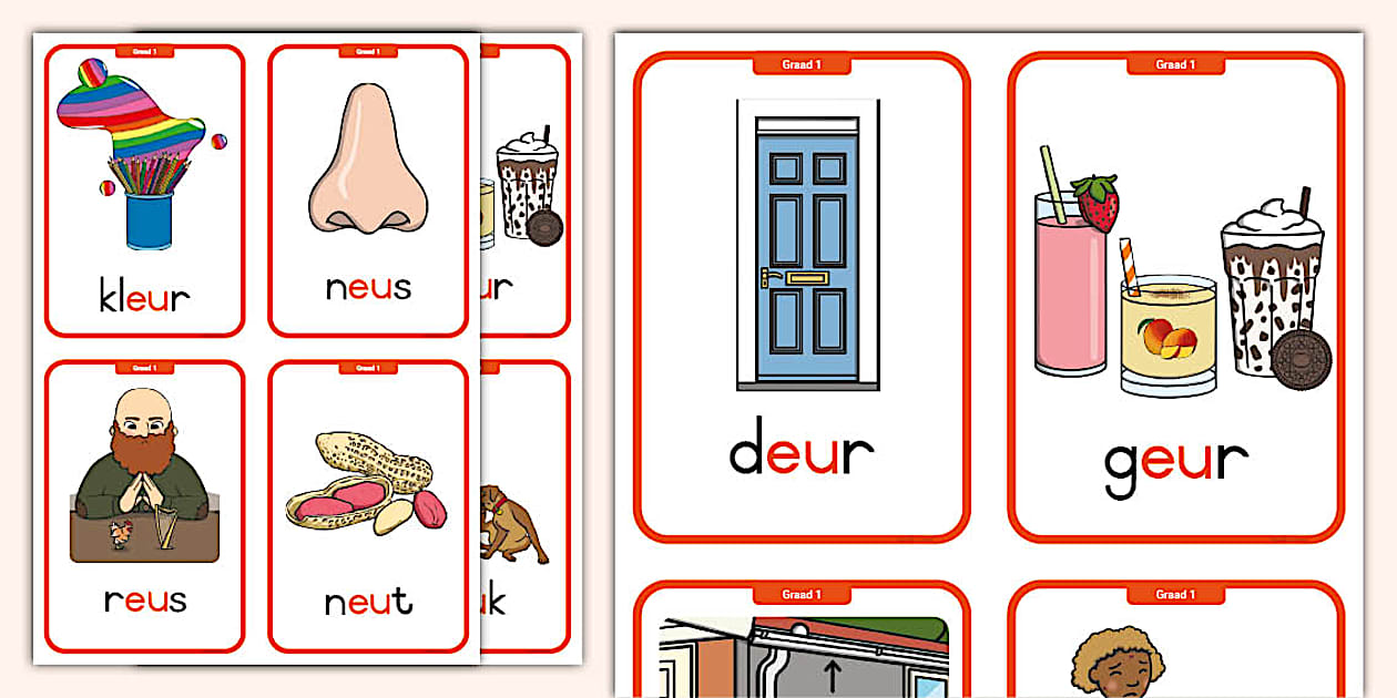Graad 1 Klanke Flitskaarte eu (teacher made) - Twinkl