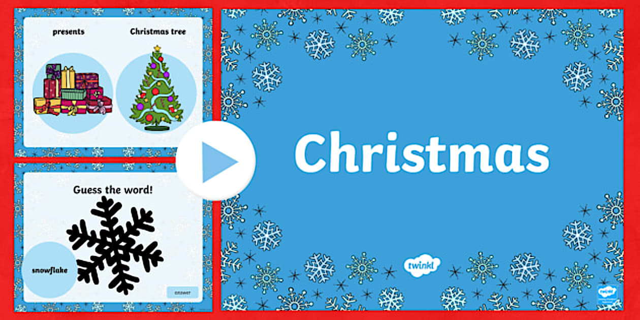 Twinkl x ClassPoint - Christmas Vocabulary PowerPoint