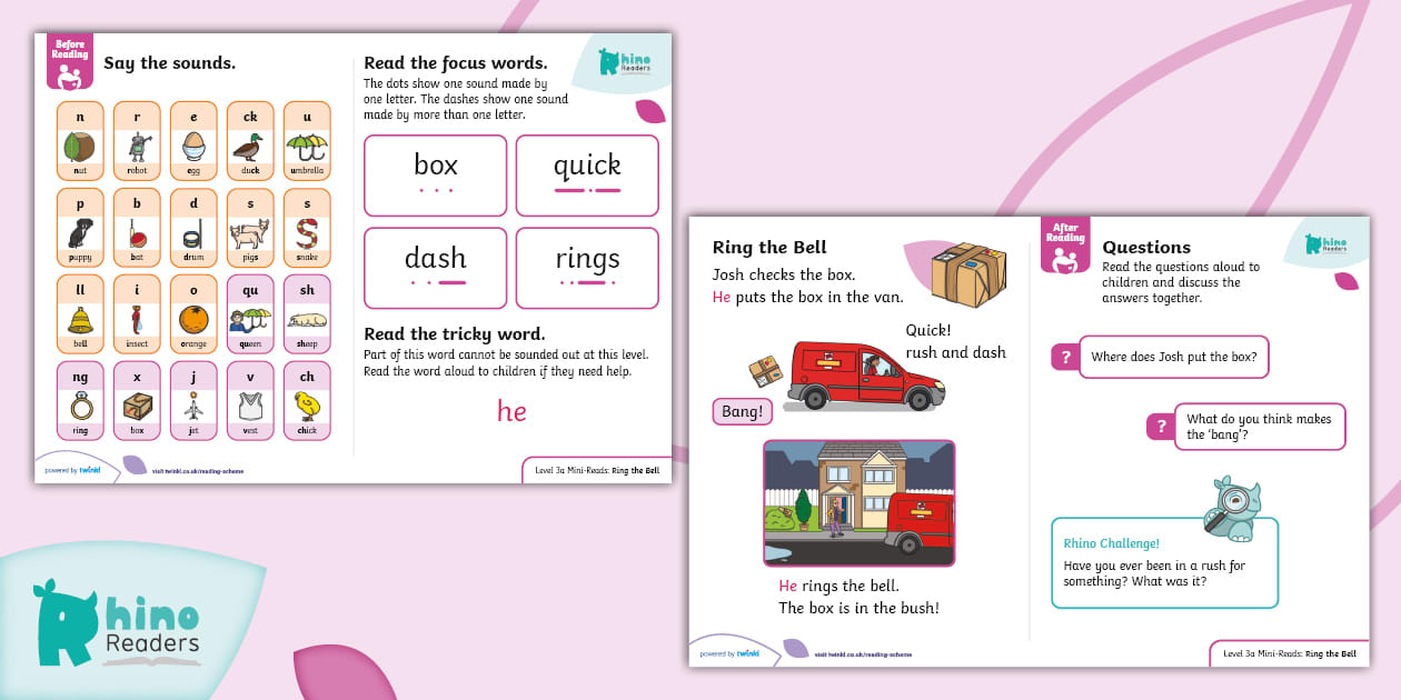 Rhino Readers Intervention: Ring the Bell (Level 3a)