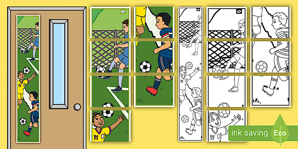 Football Vertical Door Banner (teacher made) - Twinkl