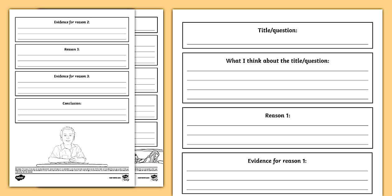 Essay Planning Writing Template (teacher made) - Twinkl