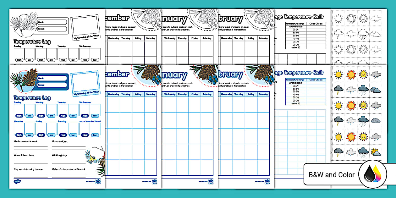 Winter Months Temperature and Weather Tracker (teacher made)