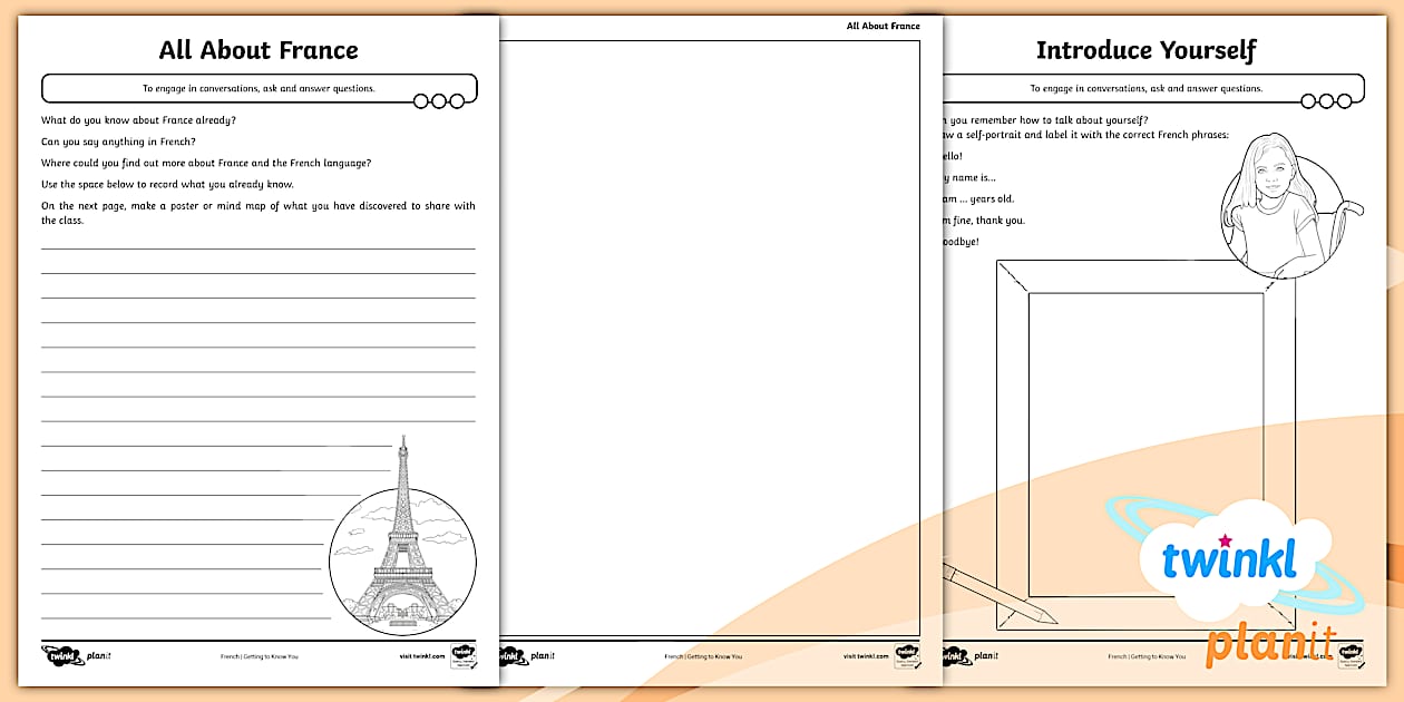French Worksheets for Beginners - Home Learning Tasks