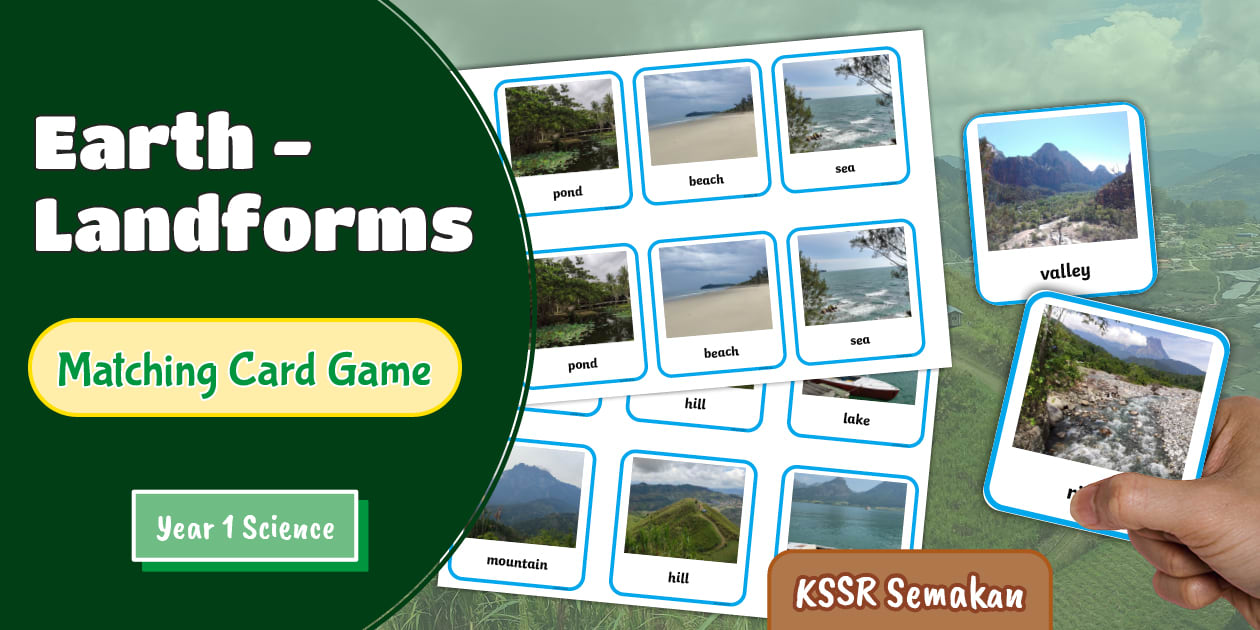 Science Year 1 KSSR - Landforms Matching Activity