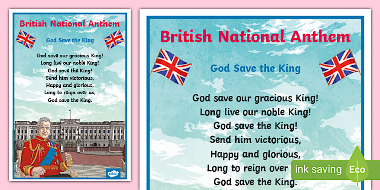 British National Anthem Display Posters (teacher made)