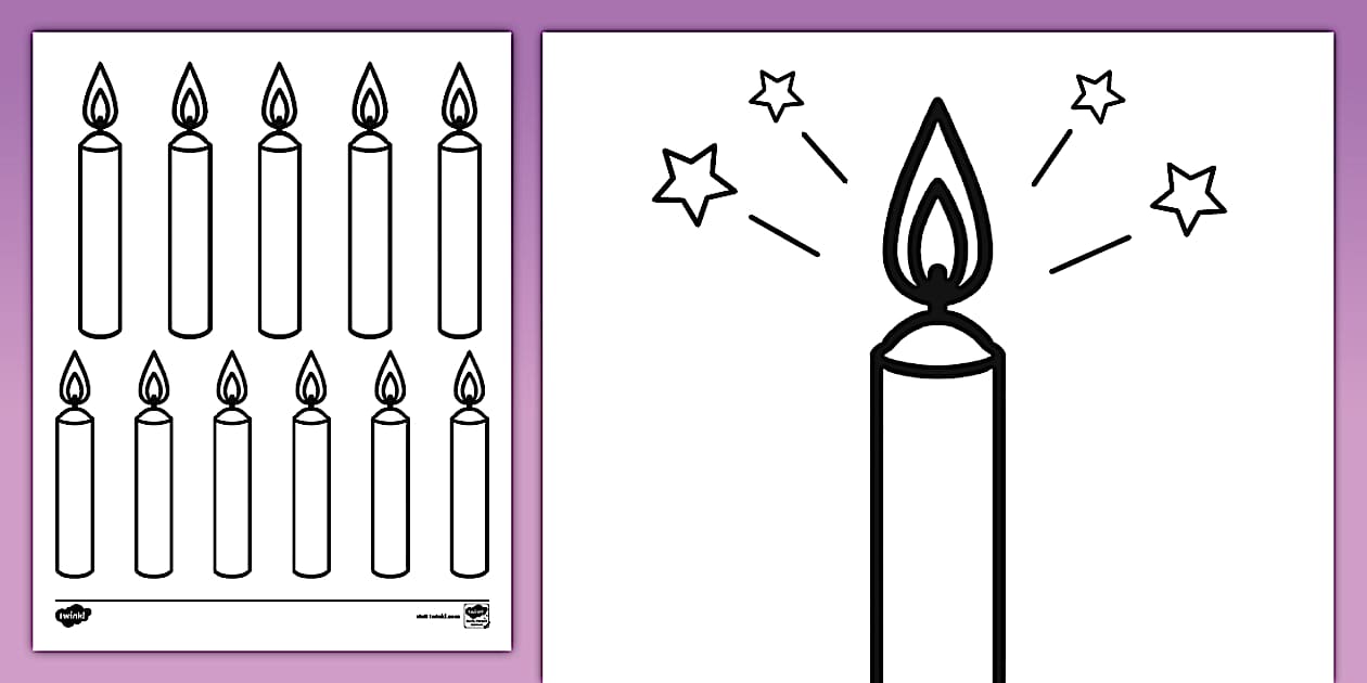 Birthday Candle Template