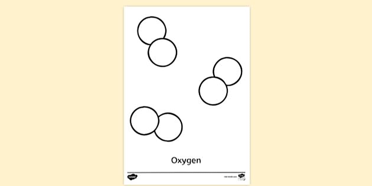 Pure Oxygen Compound Colouring Sheet (teacher made) - Twinkl