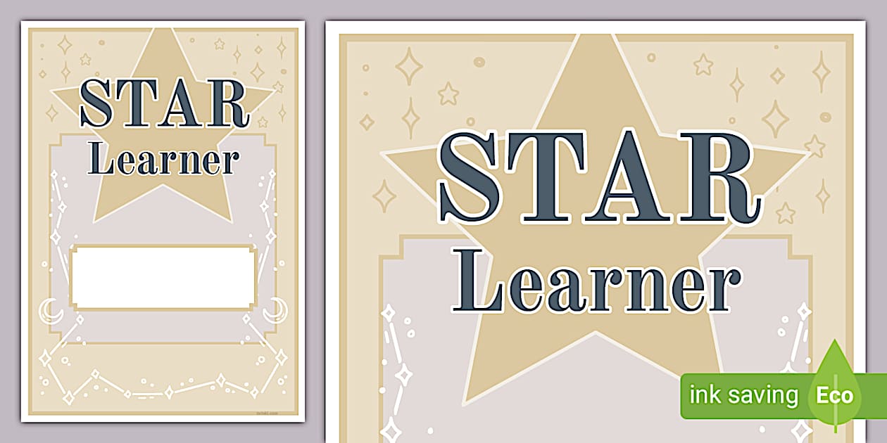 Celestial-Themed Star Learner Display Poster