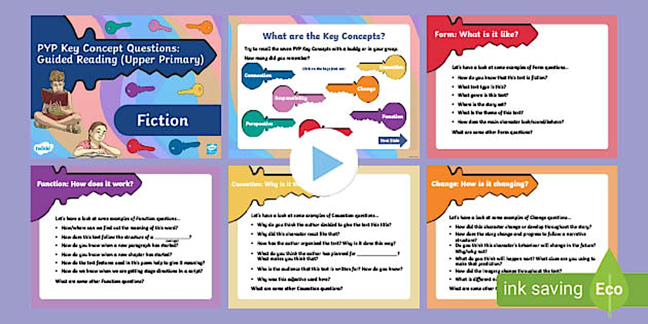 Upper Primary PYP Concept Questions: Reading (fiction) PPT