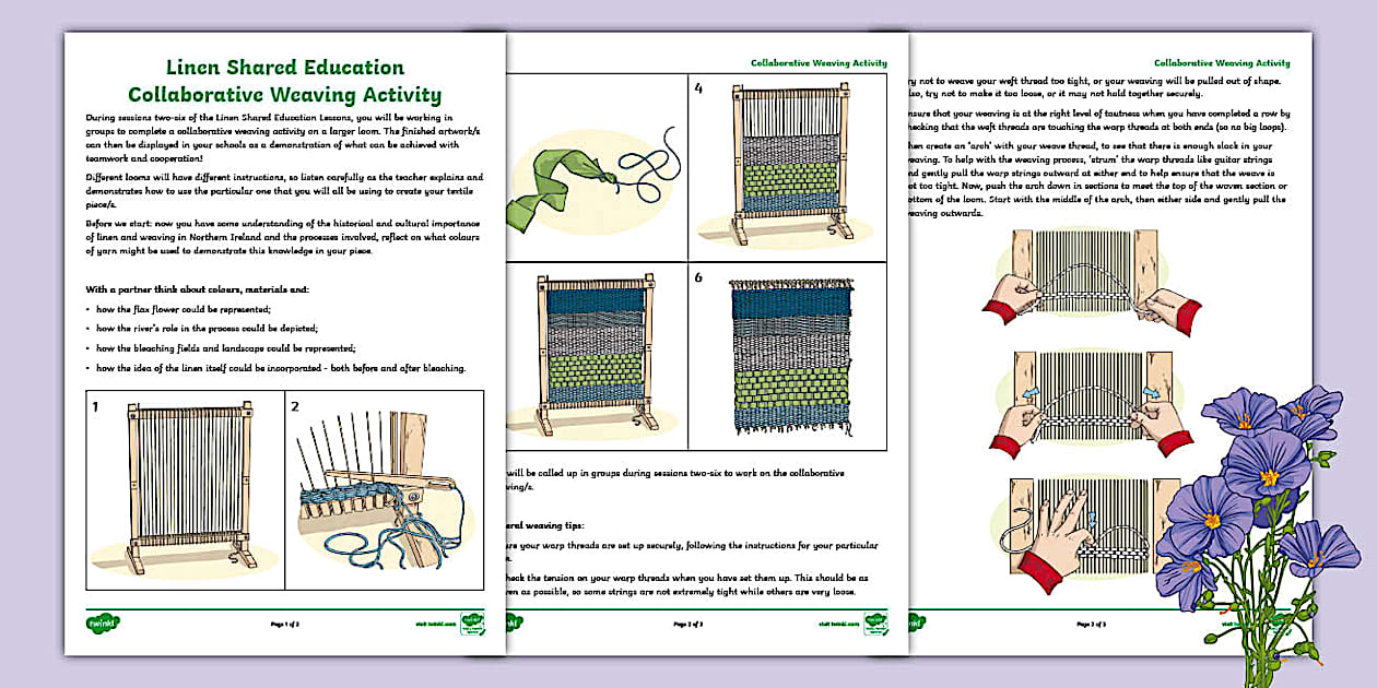 Linen Shared Education Collaborative Weaving Activity