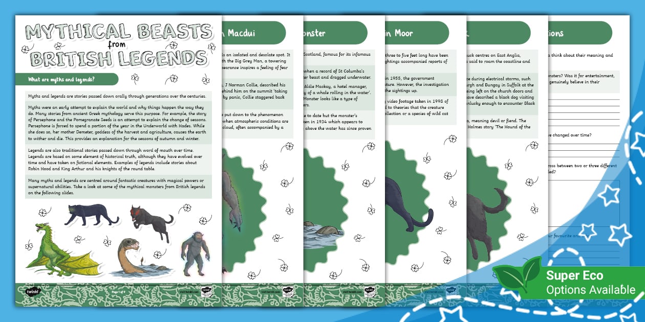 Mythical Beasts from British Legends (teacher made) - Twinkl