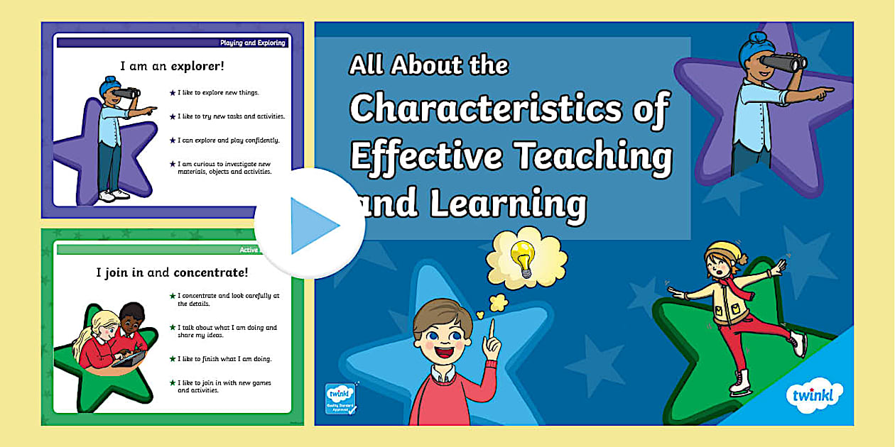 All about the Star-Themed Characteristics of Effective Learning PowerPoint