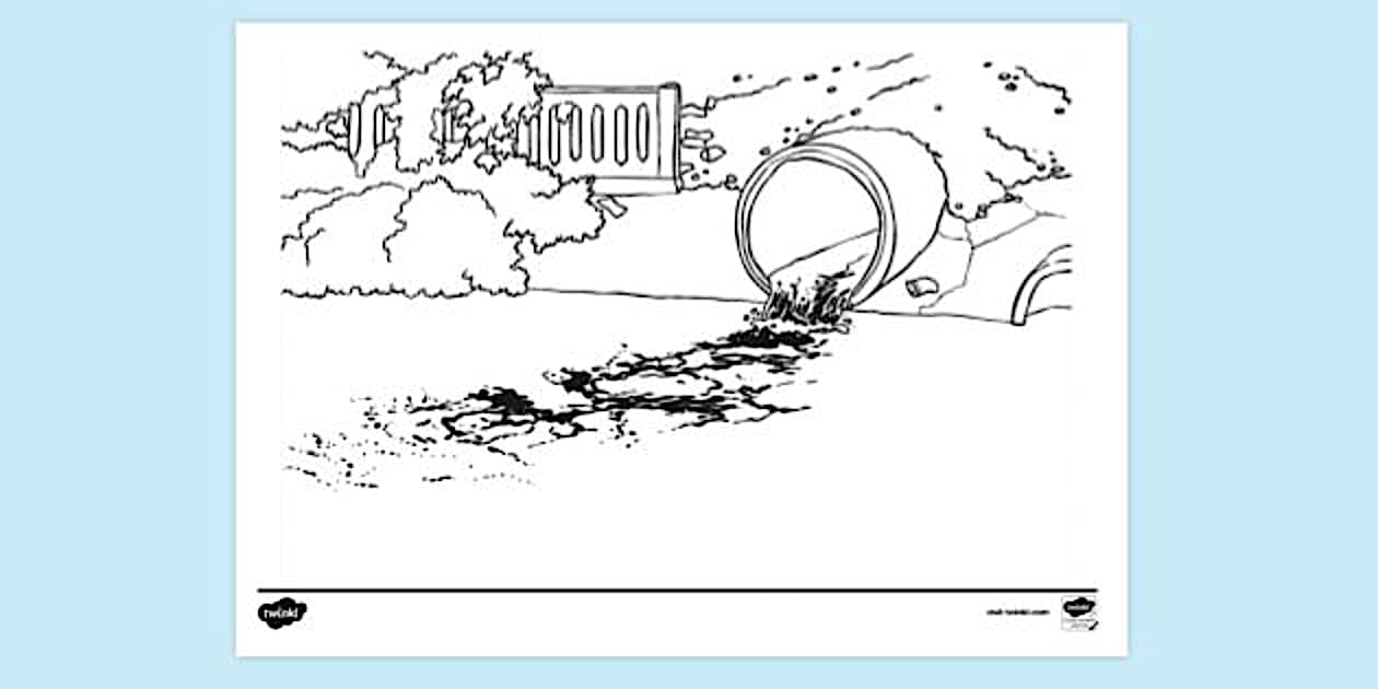Pollution Colouring Page | Colouring Sheets (teacher made)