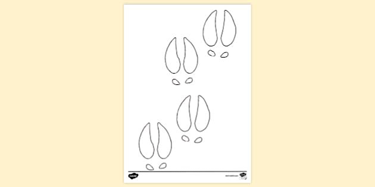 Goat Hoof Prints Colouring | Colouring Sheets (teacher made)
