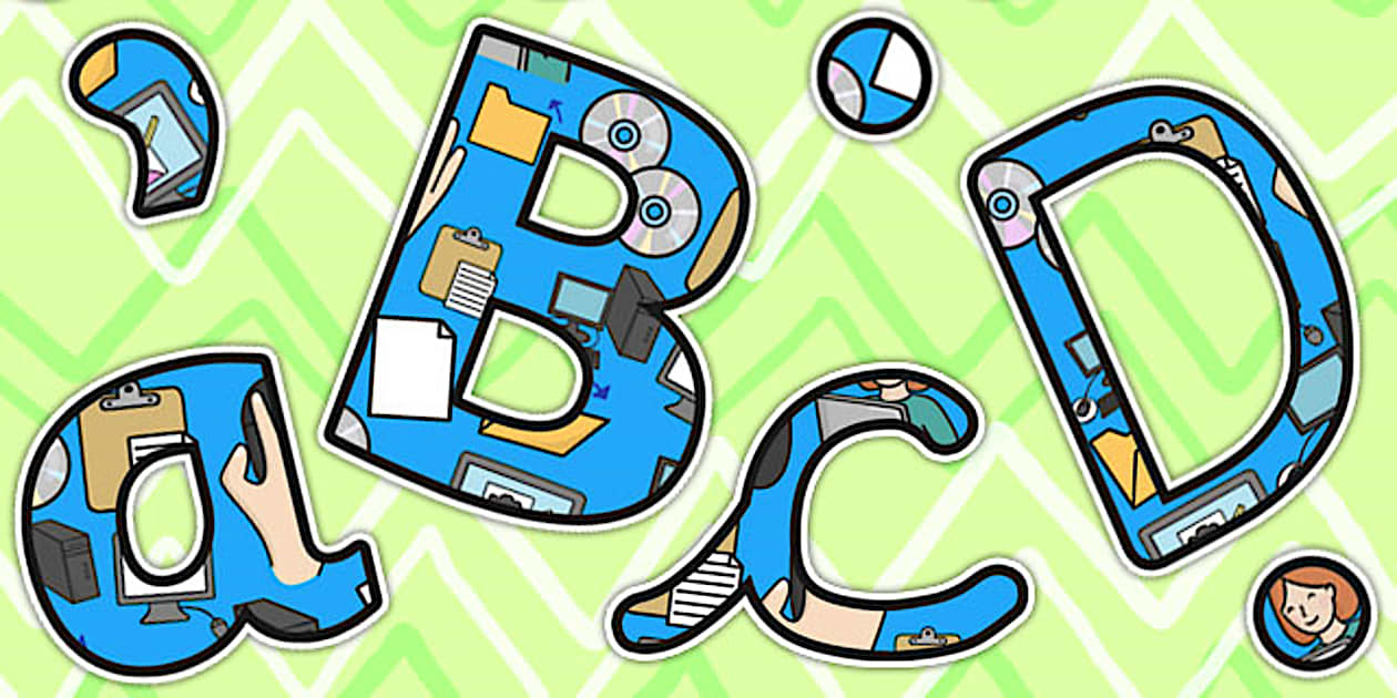 Editable Computing A4 Display Lettering - Twinkl