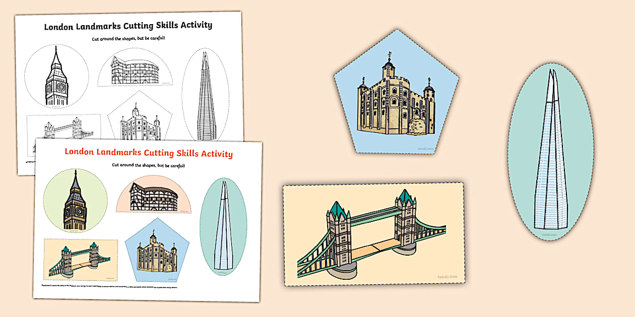London Landmarks Cutting Skills Activity (Teacher-Made)