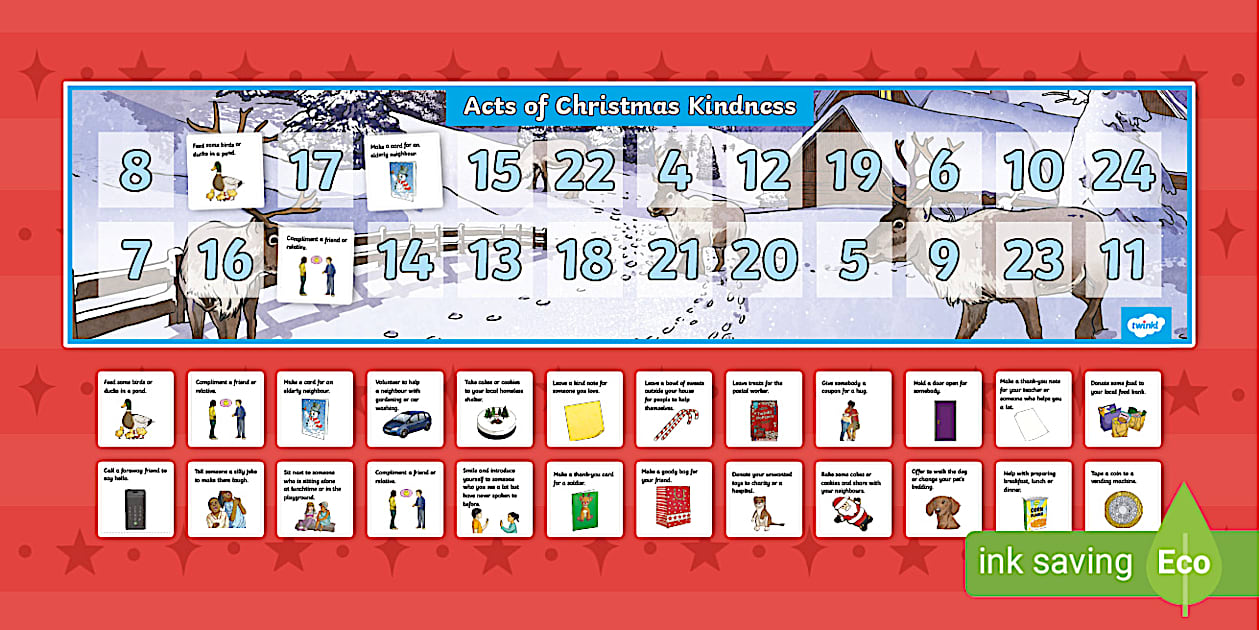 Kindness Advent Calendar Banner - Twinkl