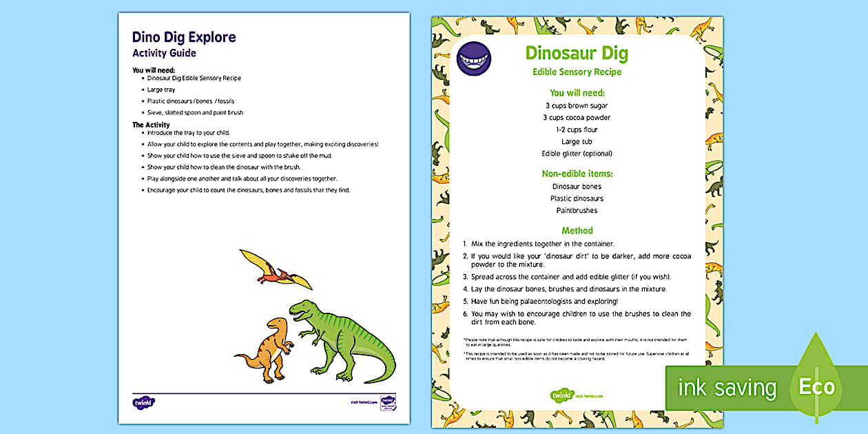 Dinosaur Dig Explore Busy Bag Resource Pack for Parents